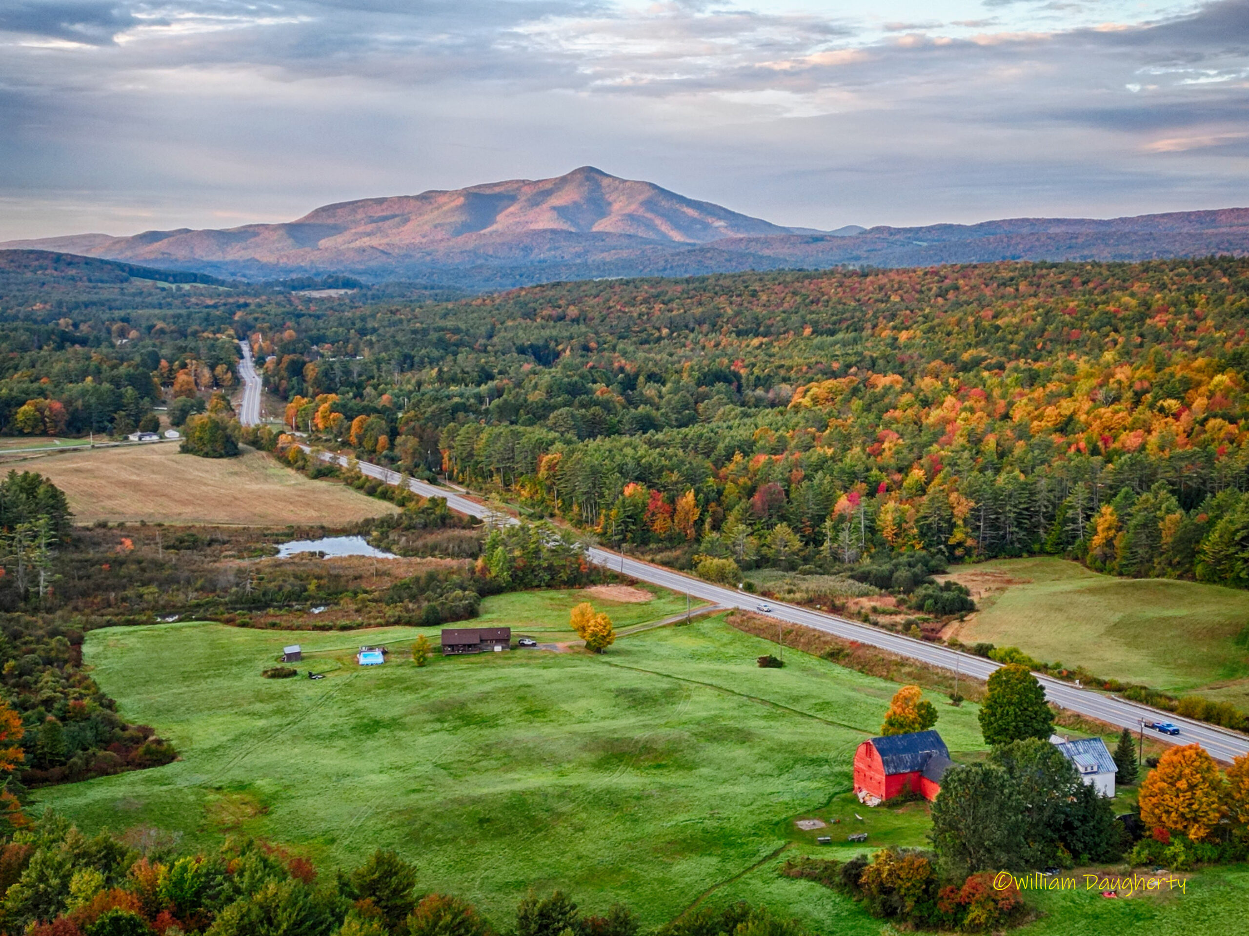 A beautiful Fall sunrise. Plainfield, New Hampshire 10/4/22 - Drone ...