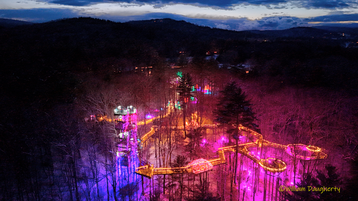 VINS "A Forest of Lights" - Quechee, Vermont 11/29/24 - Drone-Artist.com