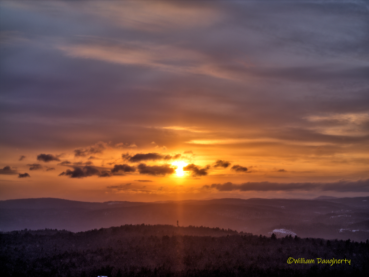 Friday's very pretty sunset. Plainfield, New Hampshire 2/6/26 - Drone ...