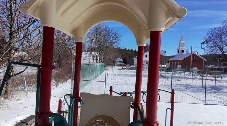 Cory Taber Park and Ice Rink - Plainfield, New Hampshire 2/5/26 - Drone ...